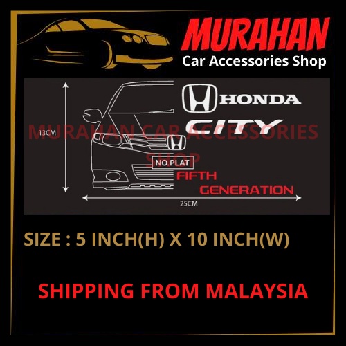 [Ready Stock]HONDA CITY FIFTH GENERATION SHAPE&WORDS HIGH GRADE Sticker ...