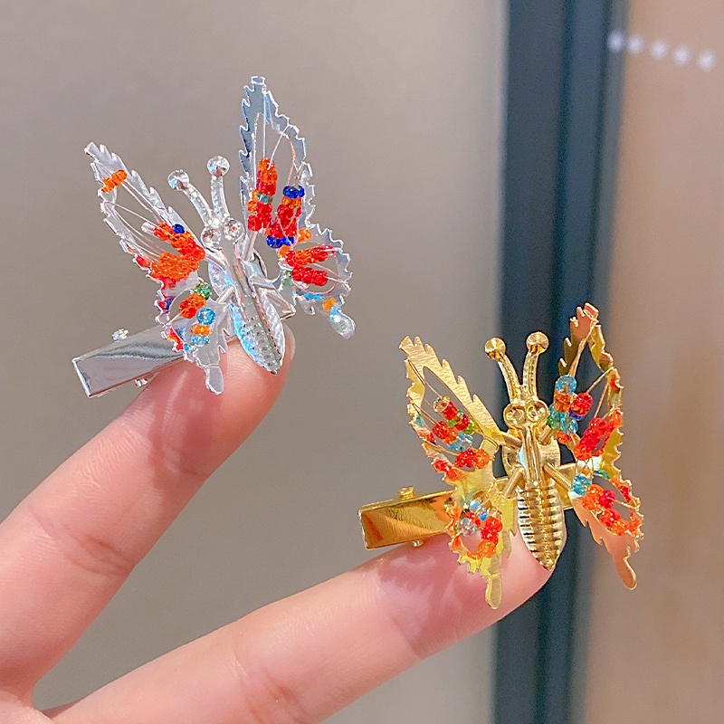 Moving Butterfly Spring Clip Little Girl Super Fairy Shattered Hair ...