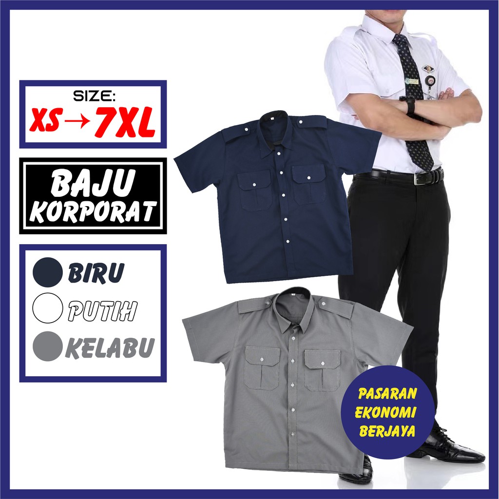 BAJU KORPORAT LENGAN PENDEK/ UNIFORM KEMEJA FORMAL EXECUTIVE UNIFORM ...