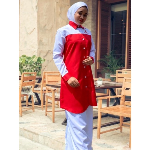 BAJU UNIFORM MUSLIMAH BULAN SABIT MERAH MALAYSIA BBSM/PBSM | Shopee ...