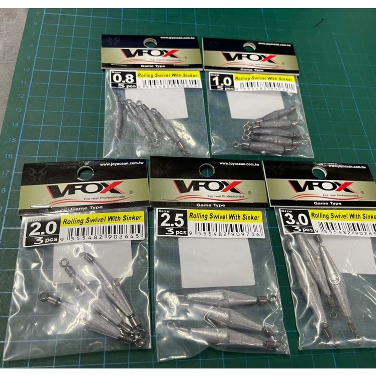 VFOX ROLLING SWIVEL WITH SINKER SWIVEL BATU PANCING | Shopee Malaysia