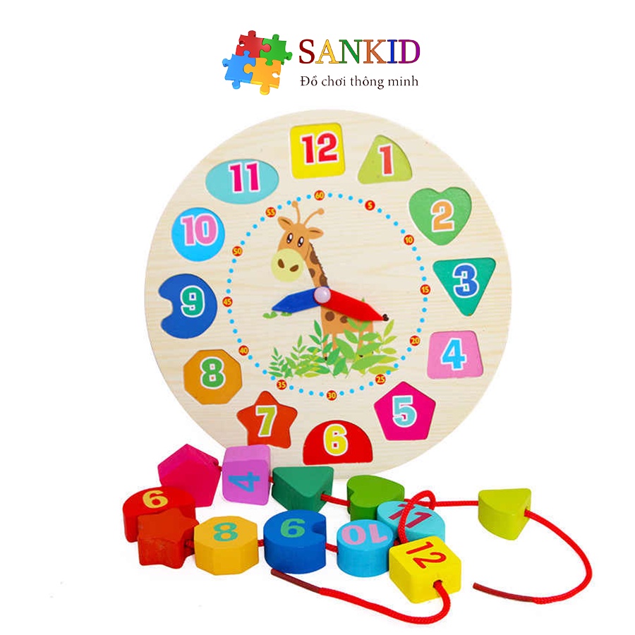 Sankid paper clock helps children recognize time and shapes | Shopee ...