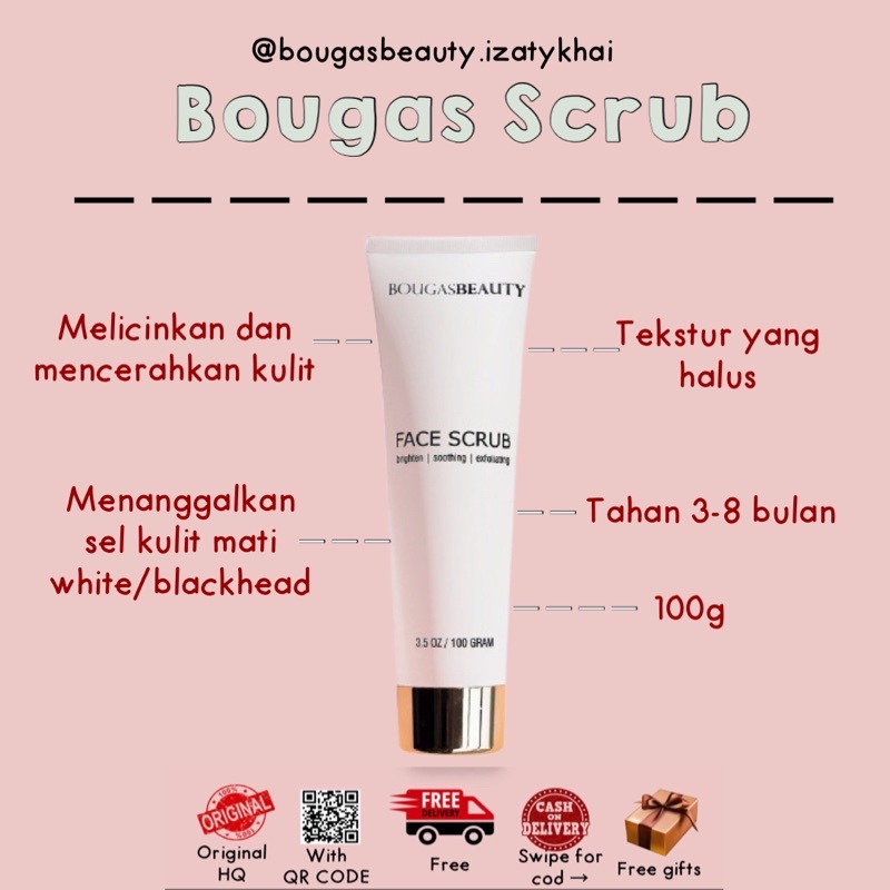 [READY STOCK 🇲🇾 100% original] Bougas Beauty Scrub + FREEGIFT 🎁🎁🎁 ...