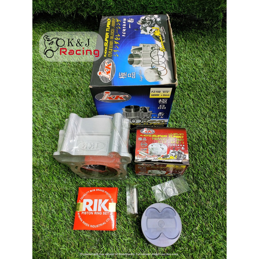 IKK RACING SUPER TURBO CYLINDER BLOCK ASSY – FZ150 ‘ST2’ (68MM+6MM ...