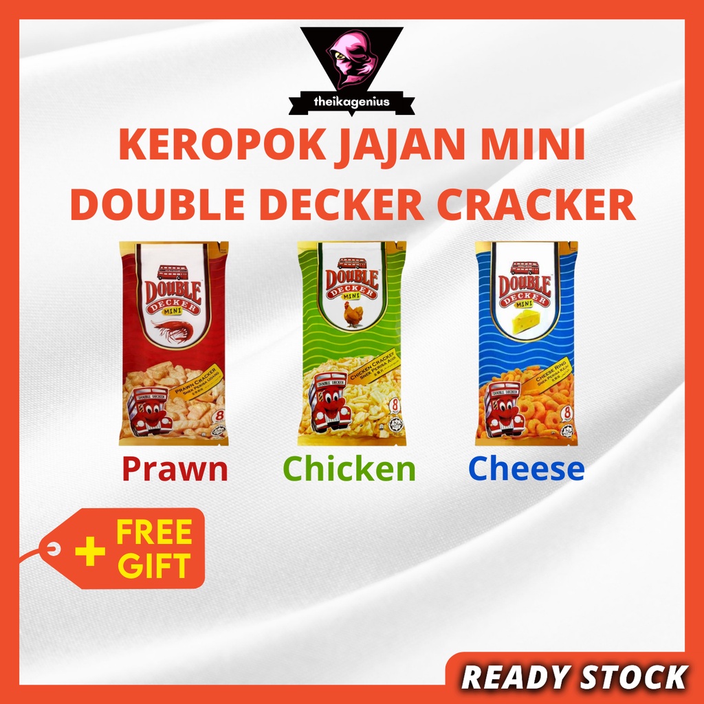 Jajan Mini Double Decker Cracker 15g Snack Keropok Makanan Ringan ...