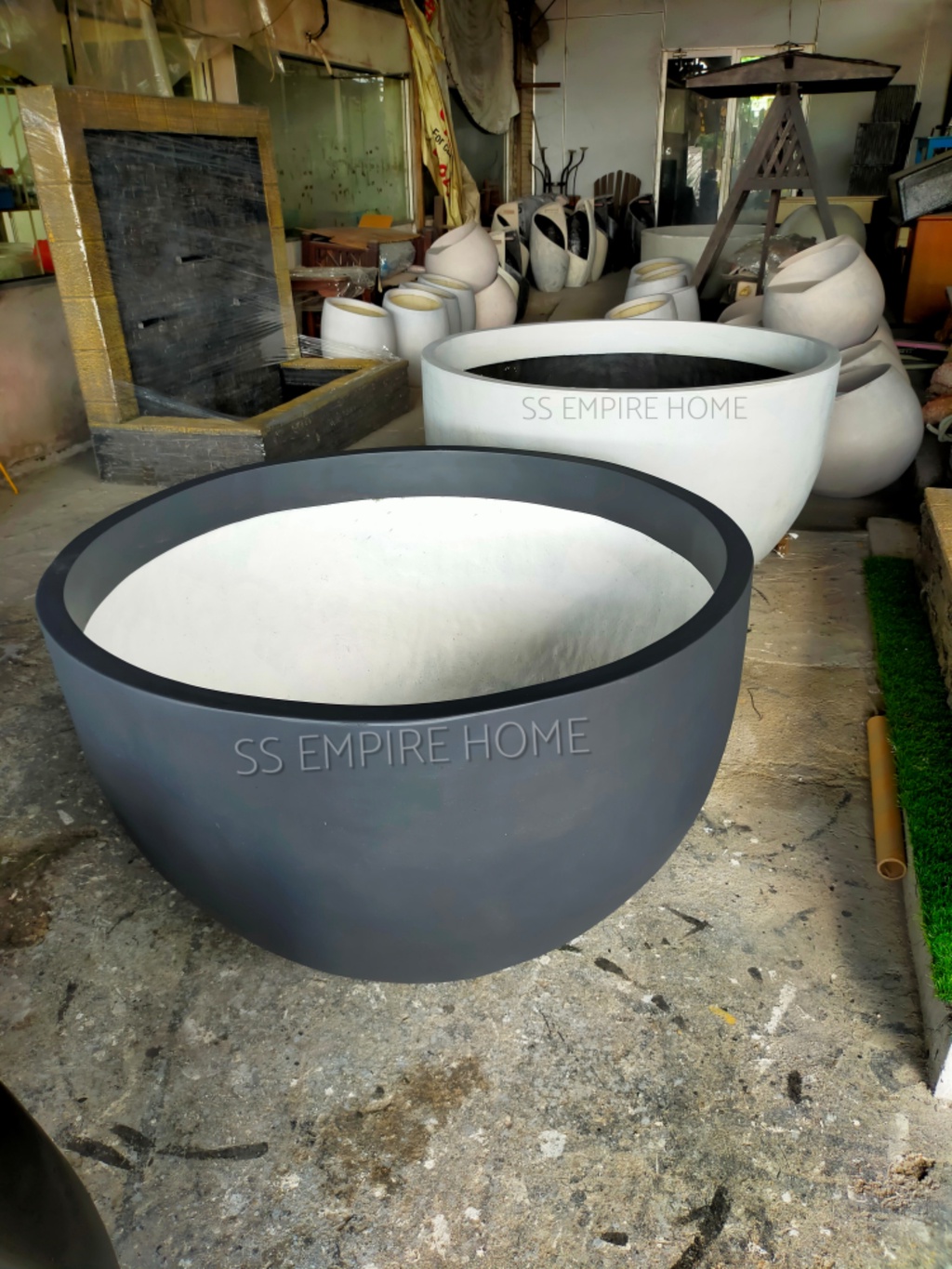 REX FP15 XXL 4 Feet Fiberglass Round Bonzai Bonsai Tree Pot Plant ...