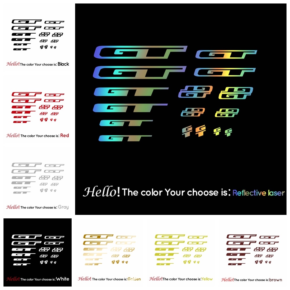 New Arrivals GT Bicycle Vinyl Decal Cycling Sticker For Bike Frame ...