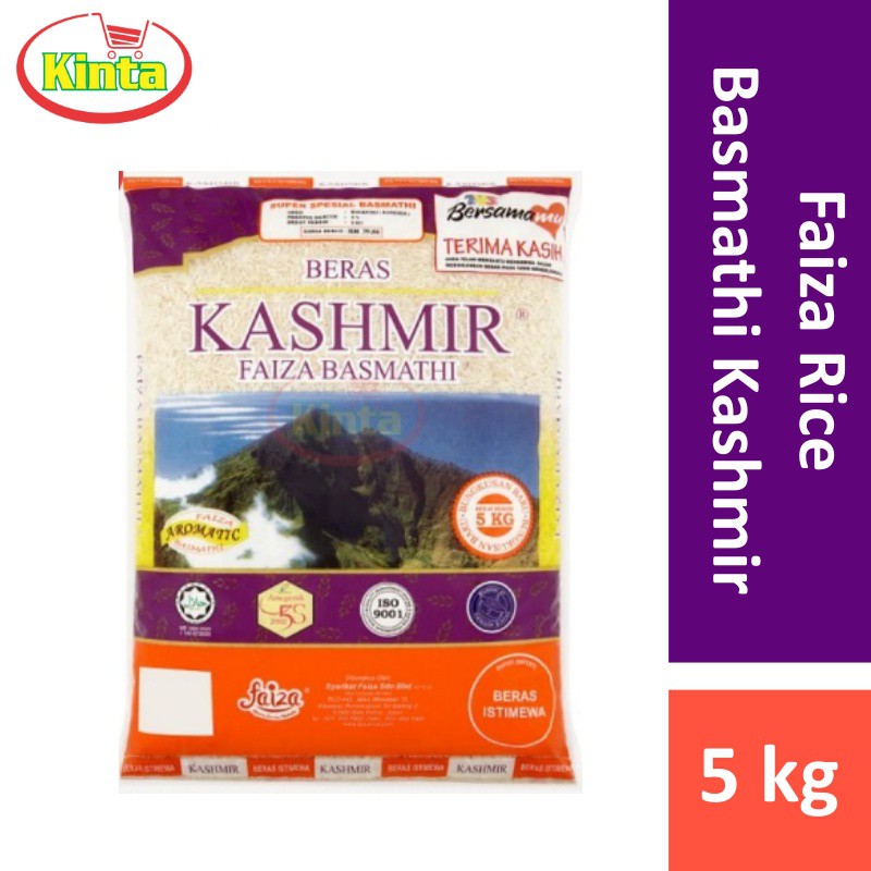 Faiza Rice Basmathi Kashmir 5% 5kg | Shopee Malaysia