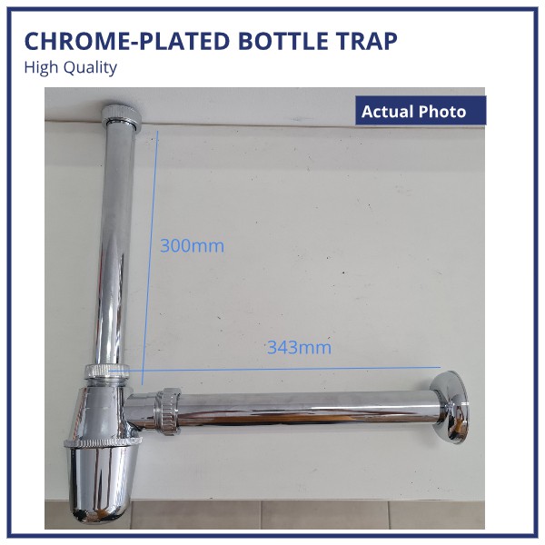 32MM (1 1/4") ABS IN CHROME COLOUR BASIN BOTTLE TRAP FOR BATHROOM - 220 ...