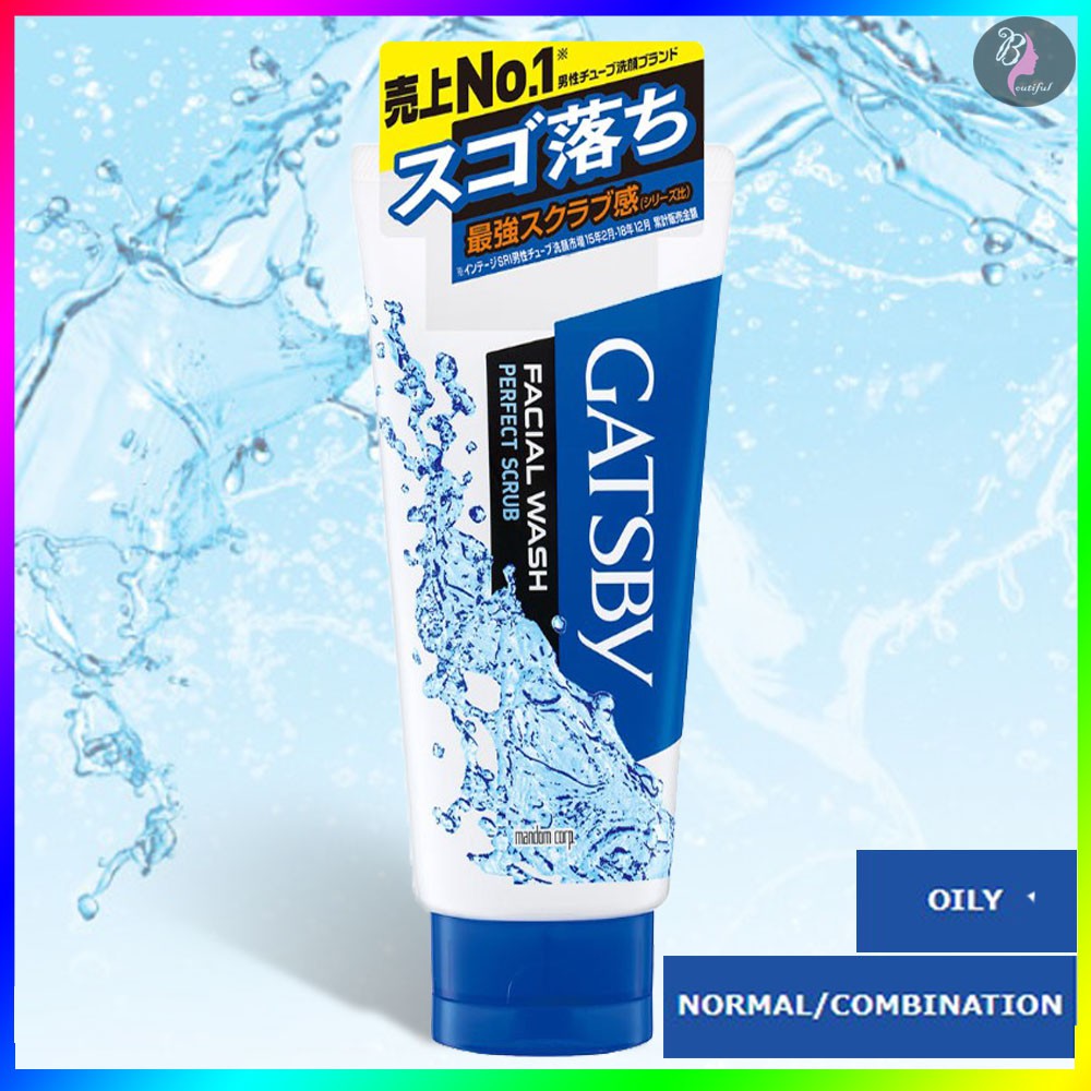 Gatsby Facial Wash Perfect Scrub Man Face Wash Cleanser 130g ...