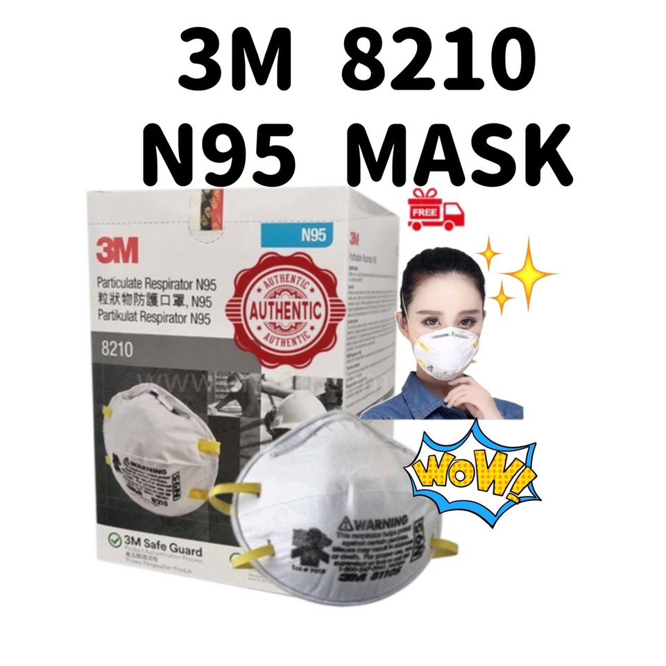 [Ready Stock] 3M 8210 N95 PARTICULATE RESPIRATOR (1box-20pcs) | Shopee Malaysia