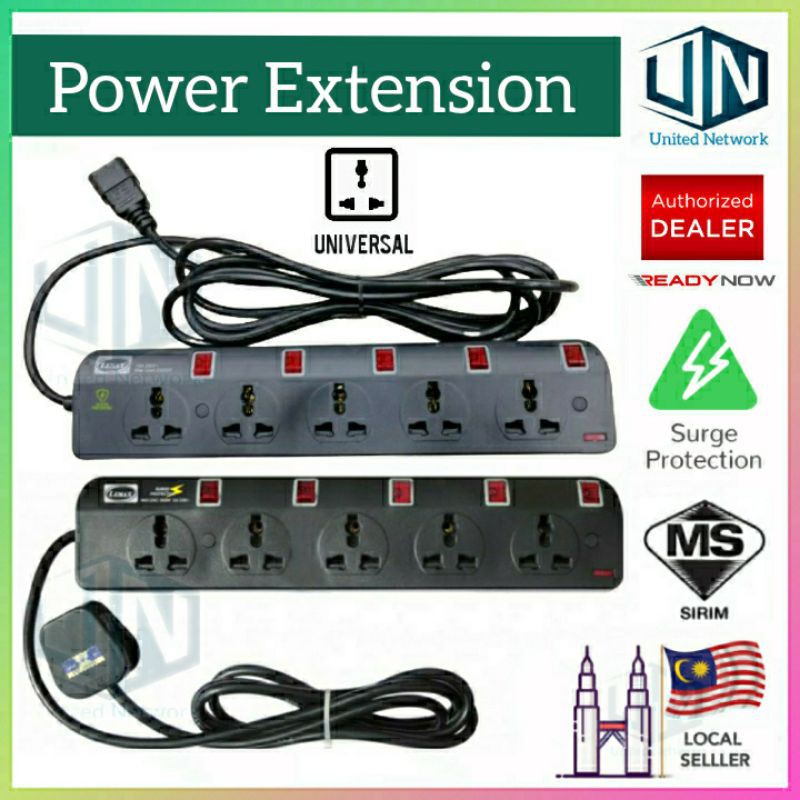 IEC/UPS/3Pin Plug Universal Extension | Shopee Malaysia