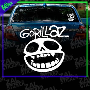 * CAR STICKER GORILLAZ SKULL LOGO MYVI AXIA ALZA BEZZA PERSONA VIOS ...