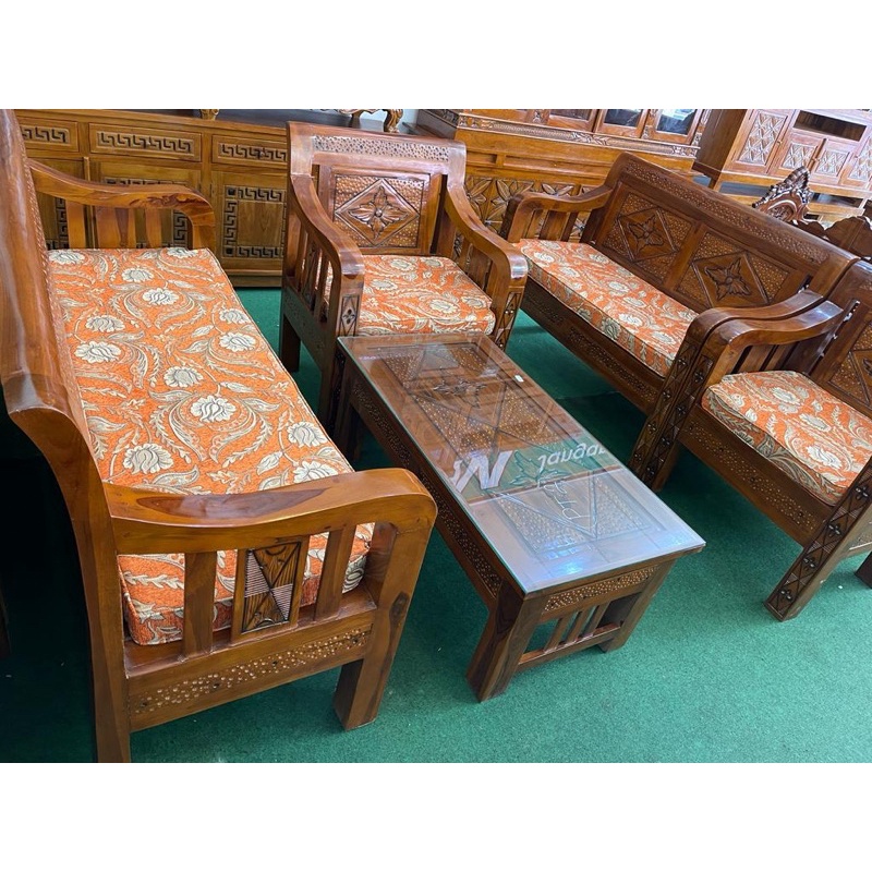 😱OFFER NOW😱SET SOFA JATI COBRA🔸READY STOCK⭕️💯JATI ORIGINAL | Shopee ...