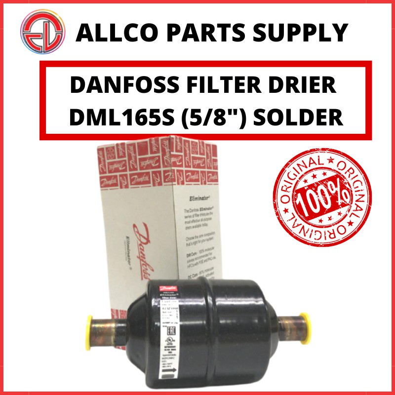 REFRIGERATION DANFOSS FILTER DRIER DML165S SOLDER (5/8") [LOCAL READY ...