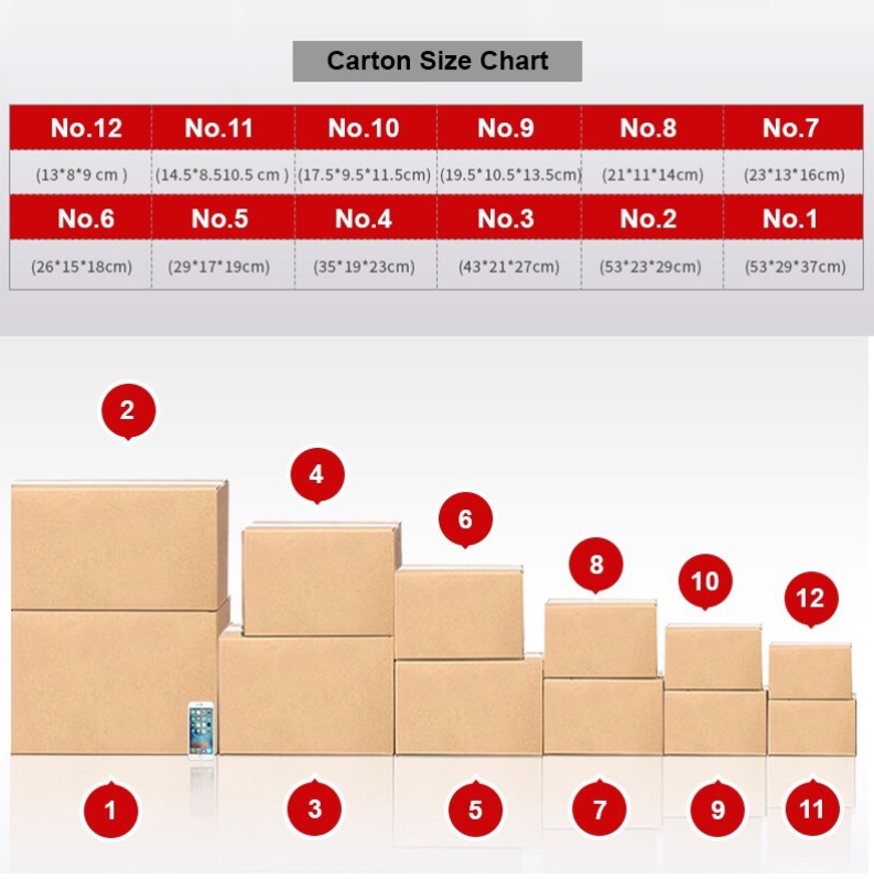 SayYes [Per Pcs] Size 7 Packaging Carton Box Kotak Container Barang ...