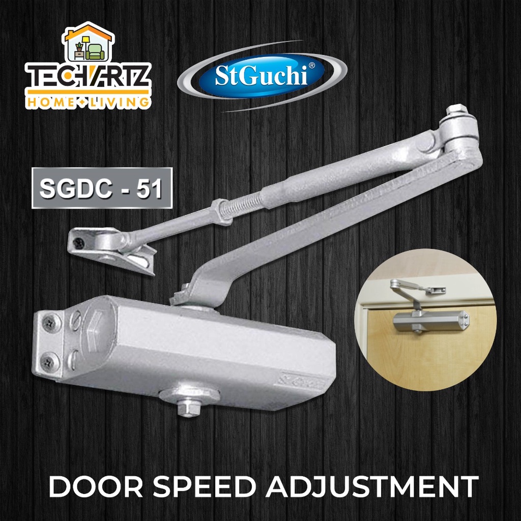 ST GUCHI 2 SPEED ADJUSTMENT DOOR CLOSER SGDC-51 (GREY) | Shopee Malaysia