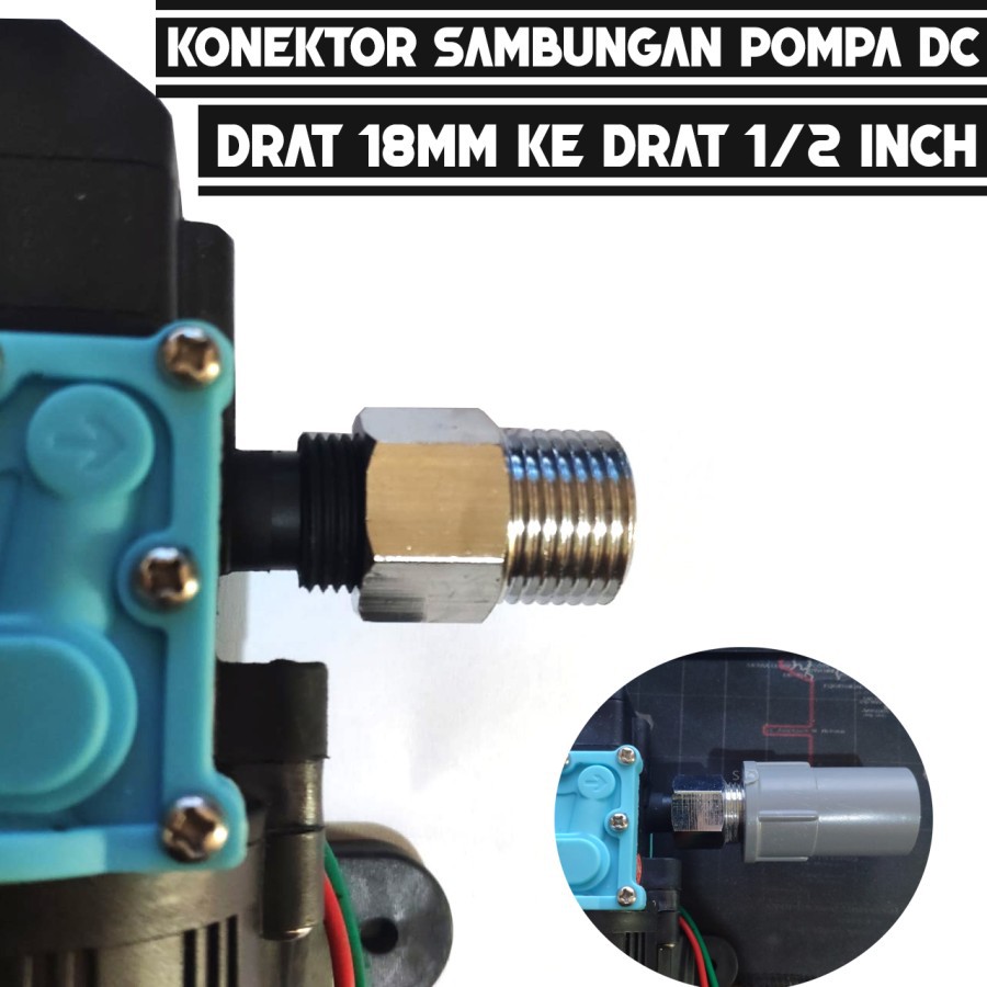 Connector Connection 18mm DC Pump to 1/2 Inch Thread | Shopee Malaysia