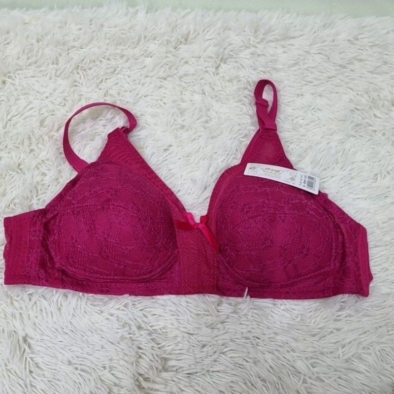 Plus Size Women Bra Wireless bra Thin Sponge BC cup/Cotton lace ...