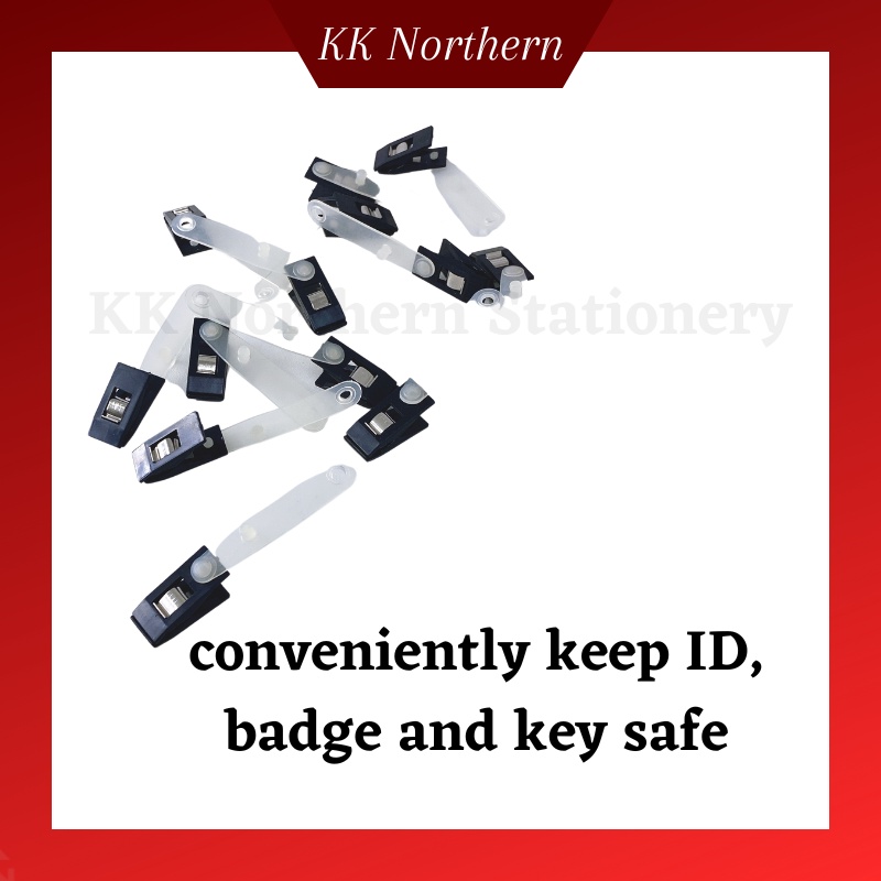 Plastic Name Badge Clip (100pcs) PVC Name Badge Clip Badge Card Holder ...