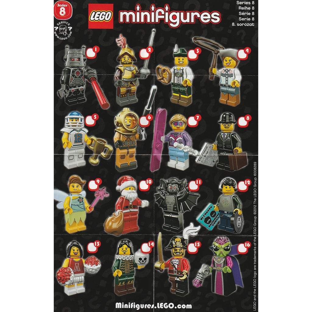 LEGO 8833 SERIES 8 COLLECTIBLES MINIFIGURES 2012 CMF LIMITED EDITION ...
