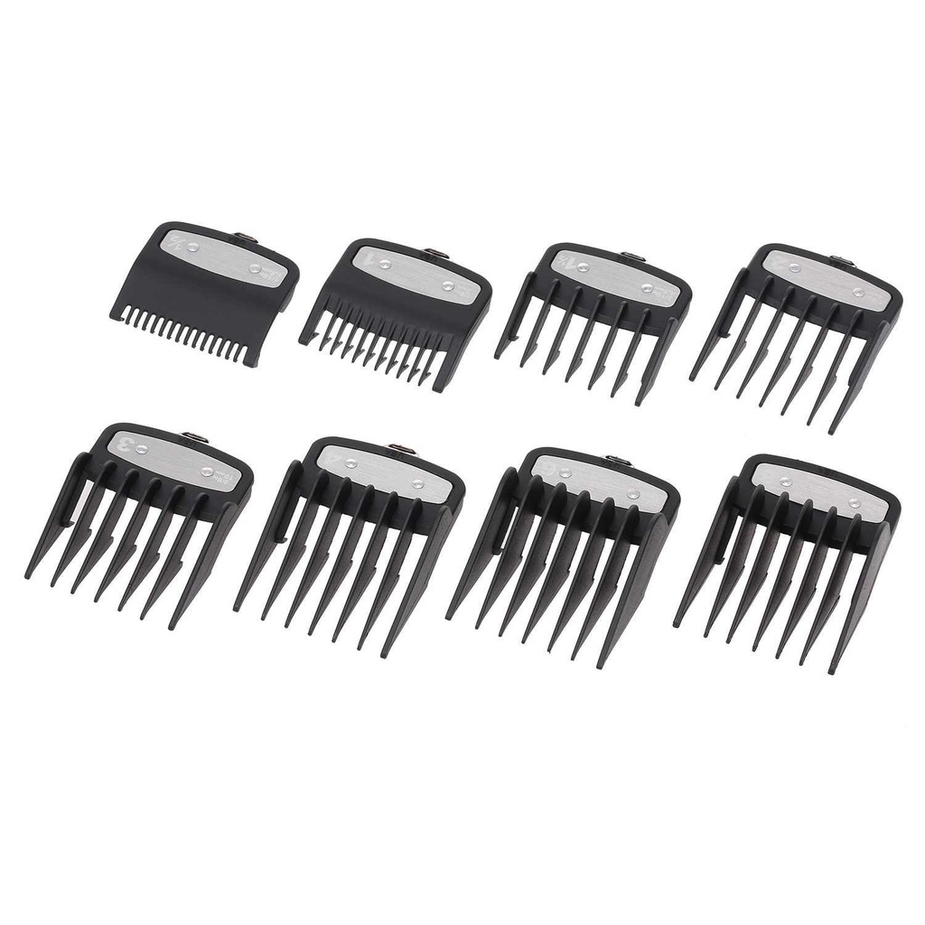 8 Sizes Guide Comb Set Hair Clipper Cutting Combs Limit Combs (Black ...