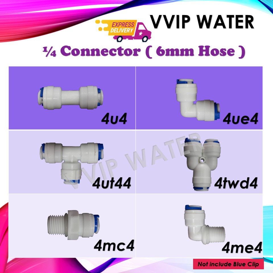 Water Filter Fitting Connector For RO tube 6mm | Shopee Malaysia