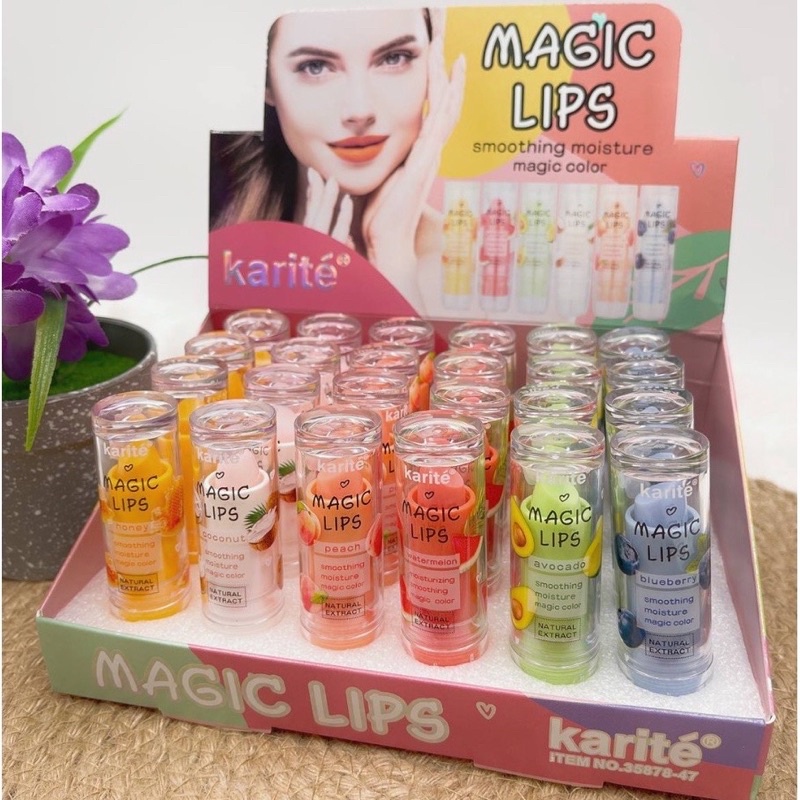 MAGIC LIPS Lip Balm Fruity Natural Color Smoothing Moisture | Shopee ...