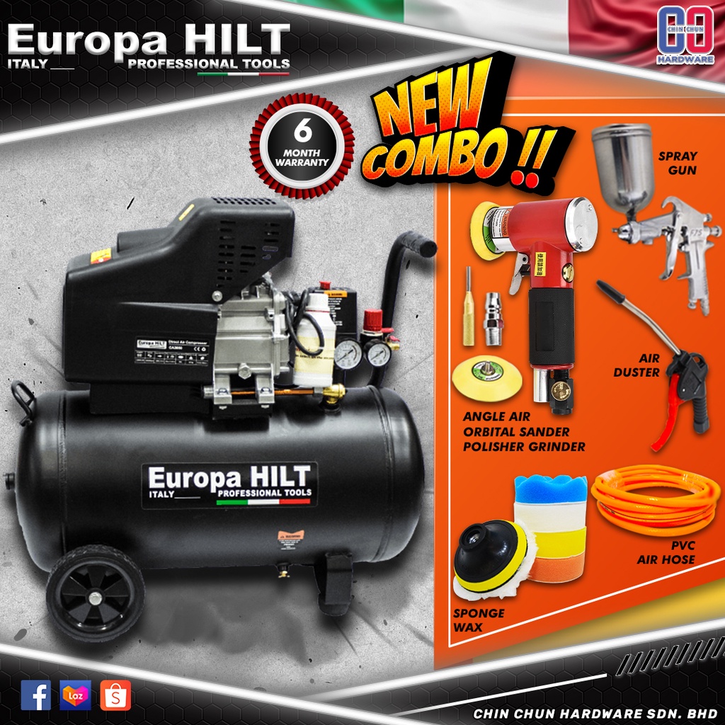 EUROPA HILT EA471-15A AIR COMPRESSOR 50L|KOMPRESOR|CAR POLISH|SANDER|EUROPA COMPRESSOR|CHIN CHUN ...