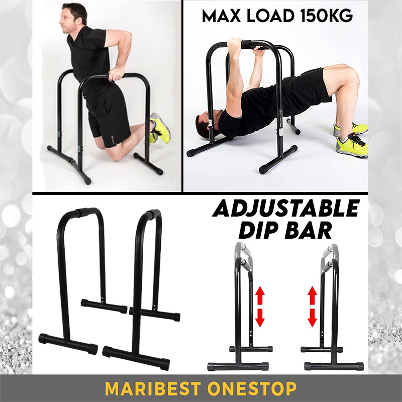 Heavy Duty Dip Bar Parallel Bar Portable Home Gym Body Weight Training ...