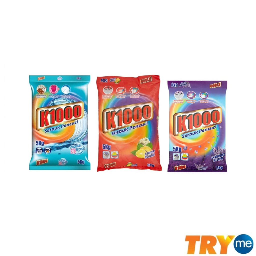 K1000 Detergent Powder 5kg - 3 Variants | Shopee Malaysia