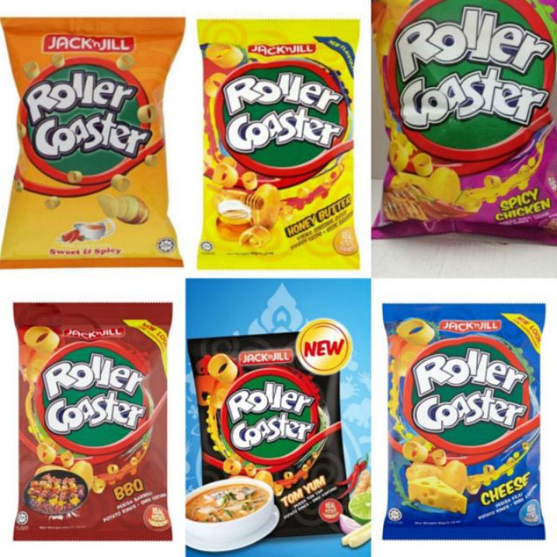 JAJAN MURAH!! 60G!! 100G!! ROLLER COASTER SNACKS ALL FLAVOUR_ JACK&JILL ...