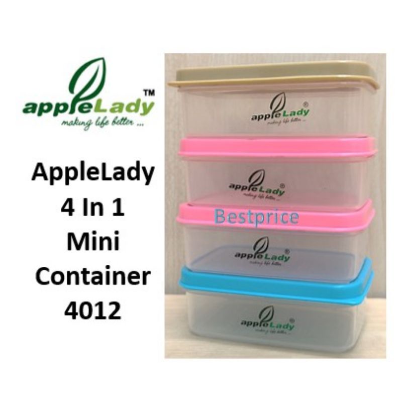 🔥FAST SHIPPING🔥AppleLady 4 In 1 Mini Container 4012🍟 | Shopee Malaysia