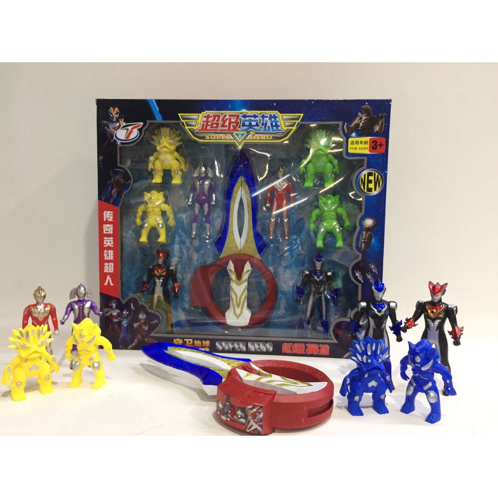 Ultraman Toy 23cm/13cm Mainan Ultraman FREE GIFT SET Ultraman z Action ...