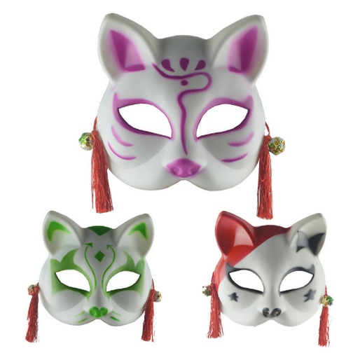 MSIA Ready Stock/ Halloween Wind Fox Ancient Style Mask Half Face Fox ...