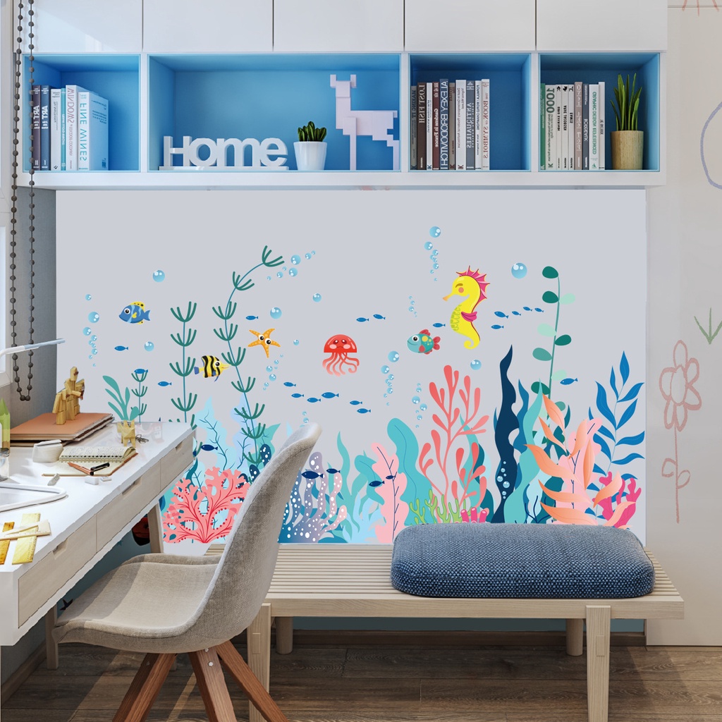 Diy sticker underwater world langkawi Sea Fish Wall Decals for Kids and ...