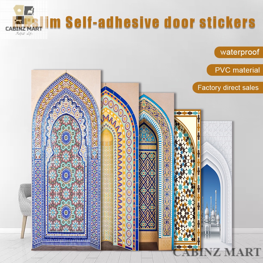 DIY 3D PVC Sticker Hiasan Pintu Islamik MIHRAB Arab Turkey Islamic Art ...