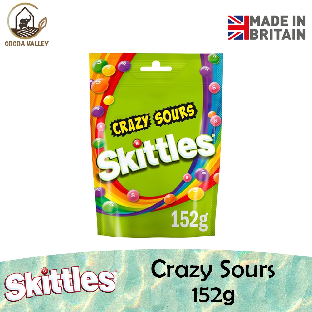 Skittles Crazy Sours Pouch 152g (Made in UK) | Shopee Malaysia