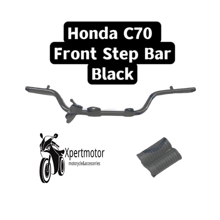Honda C70 Front Foot Rest Bar Step bar With Footrest Rubber Bk | Shopee ...