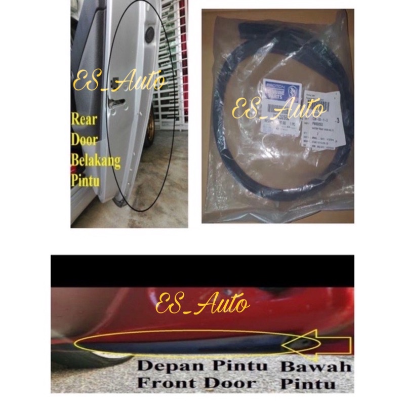 *PROTON GEN2 PERSONA 2007-2015 DOOR RUBBER LOWER/ PINTU BAWAH GETAH ...