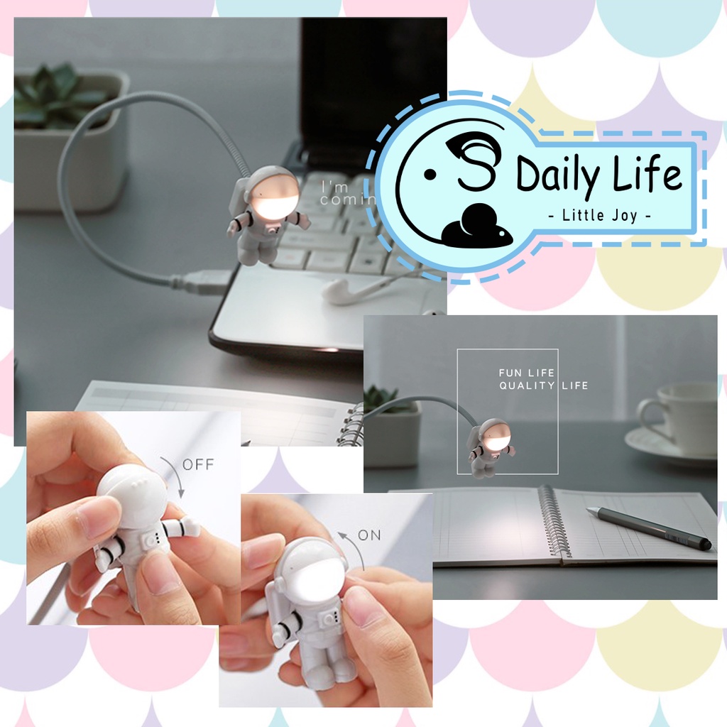【Malaysia in Stock】Spaceman Astronaut USB Night Light_USB Tube Portable ...