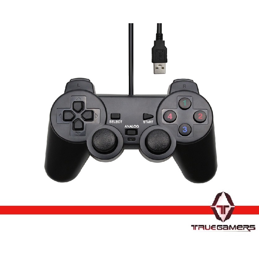 PC DOUBLE SHOCK CONTROLLER Vibrate Double Controller Joystick Joy Pad ...