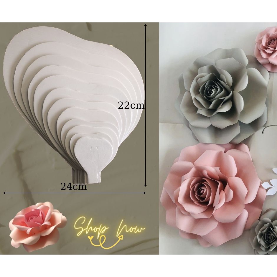 Set of 8 flower petals to make formex paper roses | Shopee Malaysia