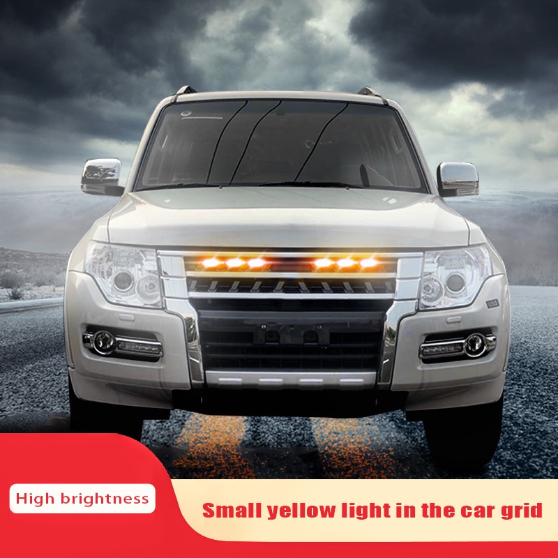 White/Yellow 12V Front Grille Lighting For Mitsubishi Pajero V97 V93 V87 V73 w/TRD Pro Gril ONLY ...