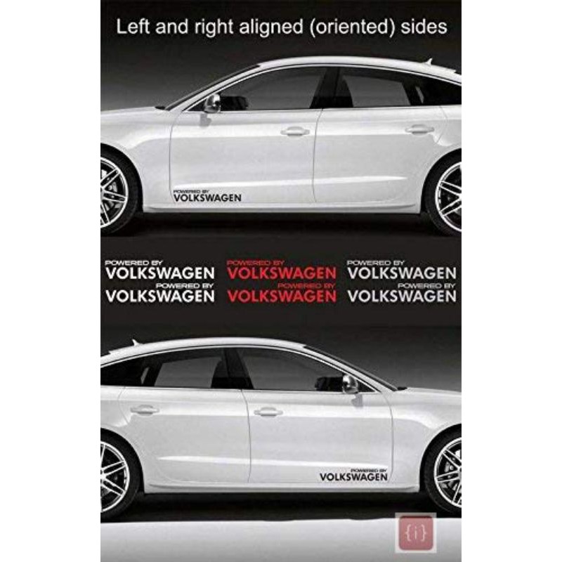 Volkswagen Car Stickers Exterior Polo Sides Hood Bumper Powered by ...