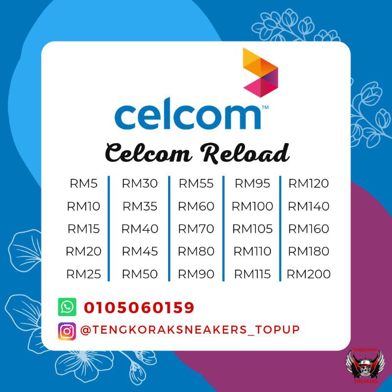 Celcom Mobile Reload (TOP UP/ TOPUP) (RM5 - RM35) | Shopee Malaysia