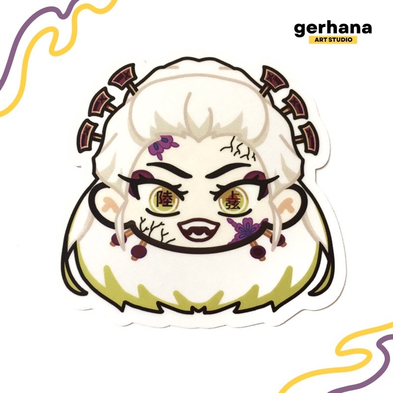 Demon Slayer Anime | Demon Chibi Sticker | Muzan Daki Gyutaro Akaza ...
