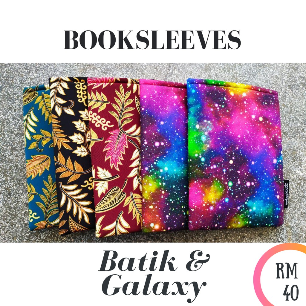 Booksleeves/Bookcover/Sarung Buku (Batik & Galaxy theme) | Shopee Malaysia