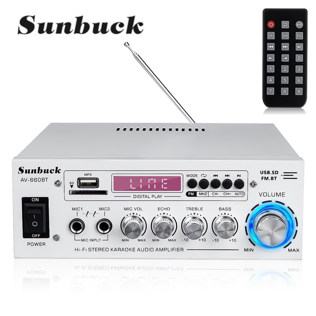 🔥Ready Stock🔥SUNBUCK 660BT Home Amplifier 2000W FM radio Speaker Audio ...