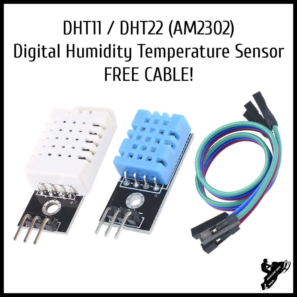 Dht11 Dht22 Am2302 High Accuracy Temperature And Humidity Sensor Module With Free Cable Shopee 